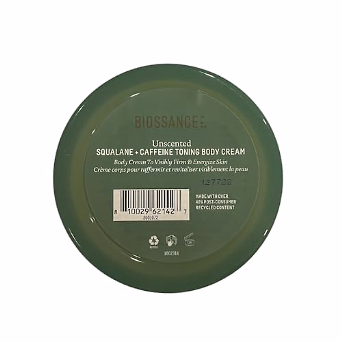Biossance Squalane + Caffeine Toning Body Cream. Nourishing Unscented Body Cream with Caffeine and Niacinamide to Visibly Firm, Tone and Restore Elasticity (6.7 ounces)