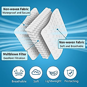 50PCS Face Masks, Masks Disposable, 3 Layer Protection Black Disposable Face Masks for Adult, Teenager, elderly