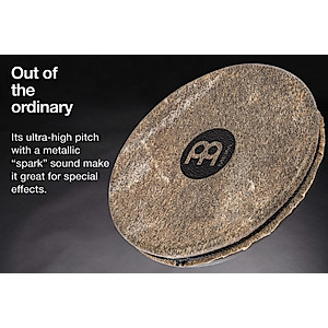 Meinl Percussion SH18 Headed Spark Shaker, Steel with Goat Skin Head