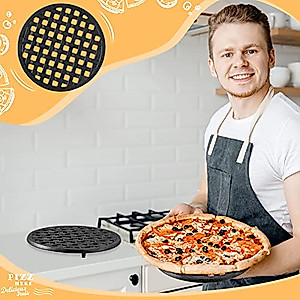 2 Pcs Cast Iron Vintage Round Trivet 8 Inch Diameter Heat Resistant Table Mat for Oven Steamer Kettle Hot Pot Dishes Plate Pan Accessories, Black