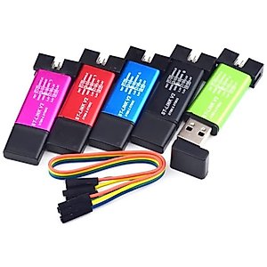 WWZMDiB ST-Link V2 Emulator Downloader Programmer Support STM32 SWD and STM8 Swim (Random Color) (1Pcs(Random Color))