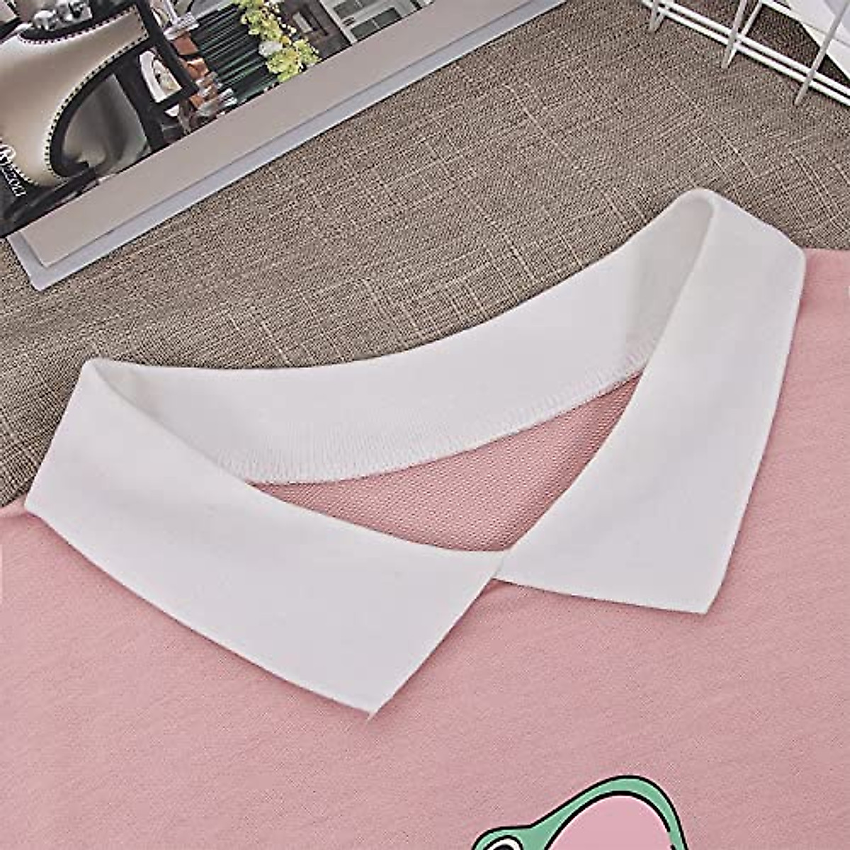 CM C&M WODRO Women Frog Sweatshirt Graphic Aesthetic Oversize Pullover Clothes Long Sleeve T-Shirt with Pocket (Pink, Medium)