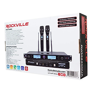 RockvilIe RWM3300UA Dual Handheld Microphones for Church Sound Systems