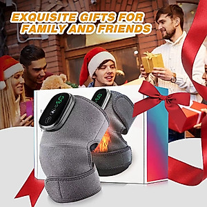 ONIYEA Knee Massager, Heated Knee Braces with Vibration, 3 Modes and 3 Intensities (1)