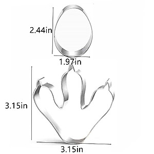 Dinosaur Cookie Cutter Set 10 Piece Dinosaur Footprint,Dinosaur Eggs,Brontosaurus,Camarasaurus,Stegosaurus,Triceratops Dinosaurs Mold for Kids Dinosaur Birthday Party Cakes,Biscuits and Sandwiches.