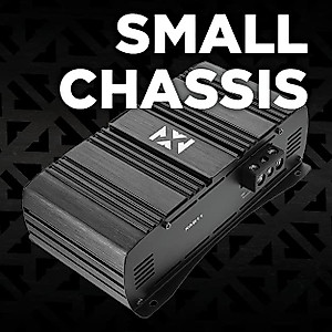 NVX XAD13 2000W RMS 1-OHM Stable Full Bridge Class D High Power Competition Monoblock Car Audio MOSFET Amplifier with Remote Subwoofer Level Control