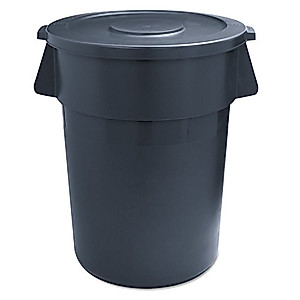 Boardwalk 32Glwrgra Round Waste Receptacle Lldpe 32 Gal Gray
