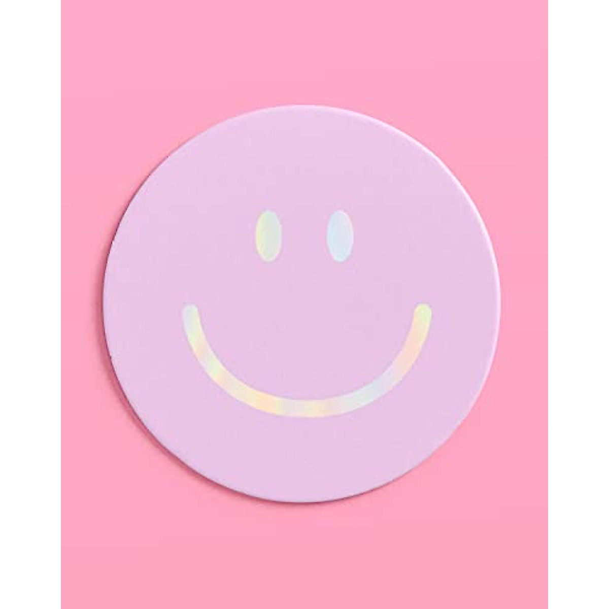 xo, Fetti Smile Pastel Party Drink Coasters - 16 pcs - Iridescent Foil | Happy Pastel Birthday Party Decorations, Cute Bachelorette Party, Cool Cocktail Disposable Coaster