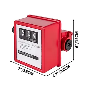 VEVOR Mechanical Fuel Meter 20 GPM Fuel Flow Meter 3-Digital Batch Display Fuel Transfer Meter 1 Inch Diesel Fuel Flow Meter All Fuel Transfer Pumps Gasoline Flow Meter