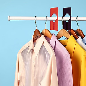 Dohia Closet Dividers for Hanging Writable Clothes Clothing Plastic Rack Size Dividers Rectangular Reusable Closet Separators D1-FXCMFGQ (Colorful)