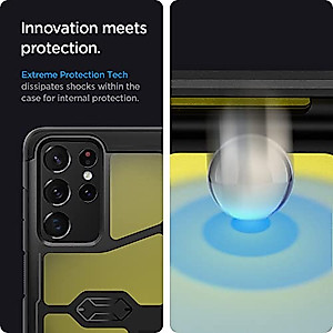 Spigen Tough Armor [Extreme Protection Tech] Designed for Galaxy S21 Ultra Case (2021) - Black
