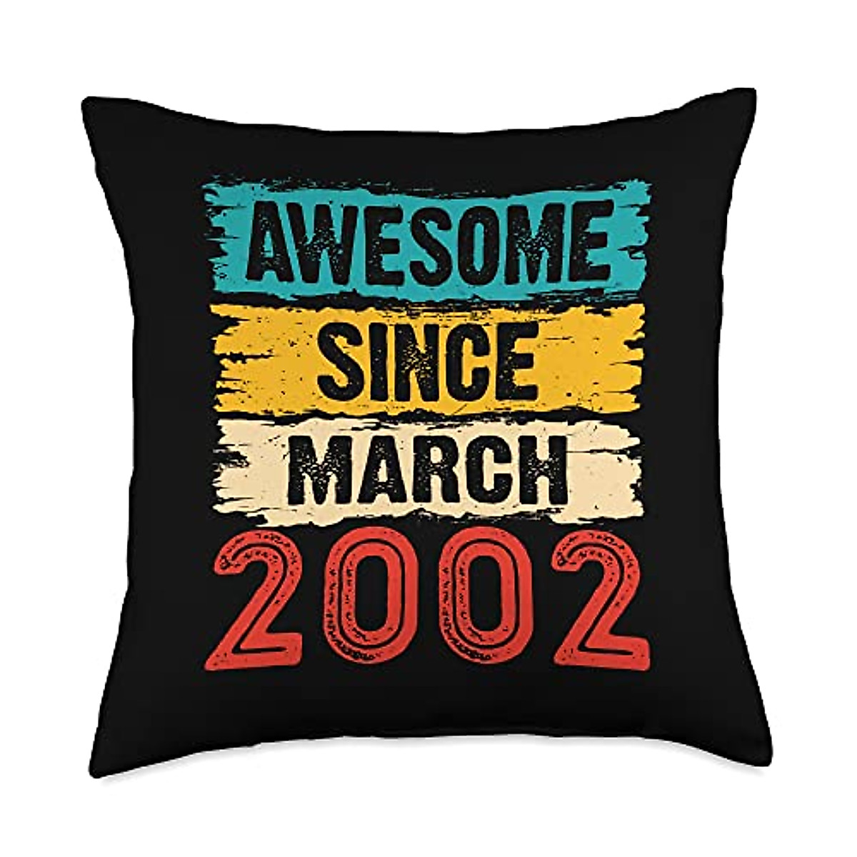 21 Year Old Awesome Since March 2002 21st Birthday Gifts Throw Pillow