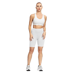 VALANDY 3 Pack Biker Shorts for Women – 8" Buttery Soft High Waisted Tummy Control Yoga Cycling Workout Shorts