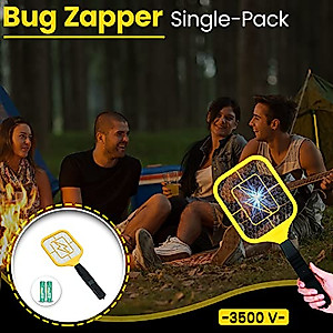 Ostad Electric Fly Swatter Racket – Bug Zapper Racquet – Handheld Bug, Insects, Fly & Mosquito Zapper Racket Killer for Indoor and Outdoor – AA Batteries Included