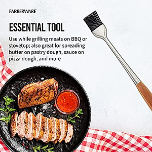Farberware Barbeque Stainless Steel with Acacia Wood Handle Basting Brush