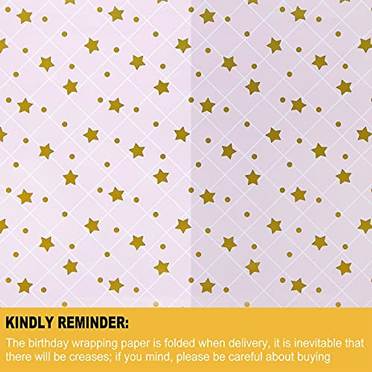 PLULON 6 Sheets Gold and Pink Birthday Gift Wrapping Paper, Gold Pink Gift Wrap Paper for Wedding, Birthdays, Hen Party, Baby Shower Decorations