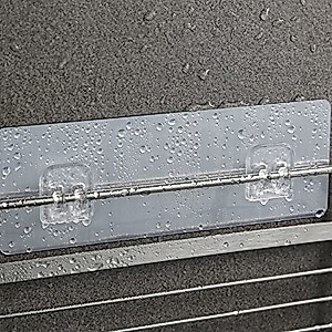 Noyarc 3-Pack Shower Caddy Shelf, Shower Organizer with Hooks, Adhesive Stainless Steel Bathroom Organizers Storage Rack, No Drilling Wall Mounted Shower Shelves for Inside Shower and Kitchen, Silver