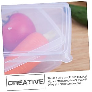 Anneome 6 Pack Fridge Storage Boxes Multi-function Fridge Organizer Reusable Food Containers for Daily Use