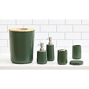 iDesign Ceramic Earth Collection Tumbler Cup, Moss