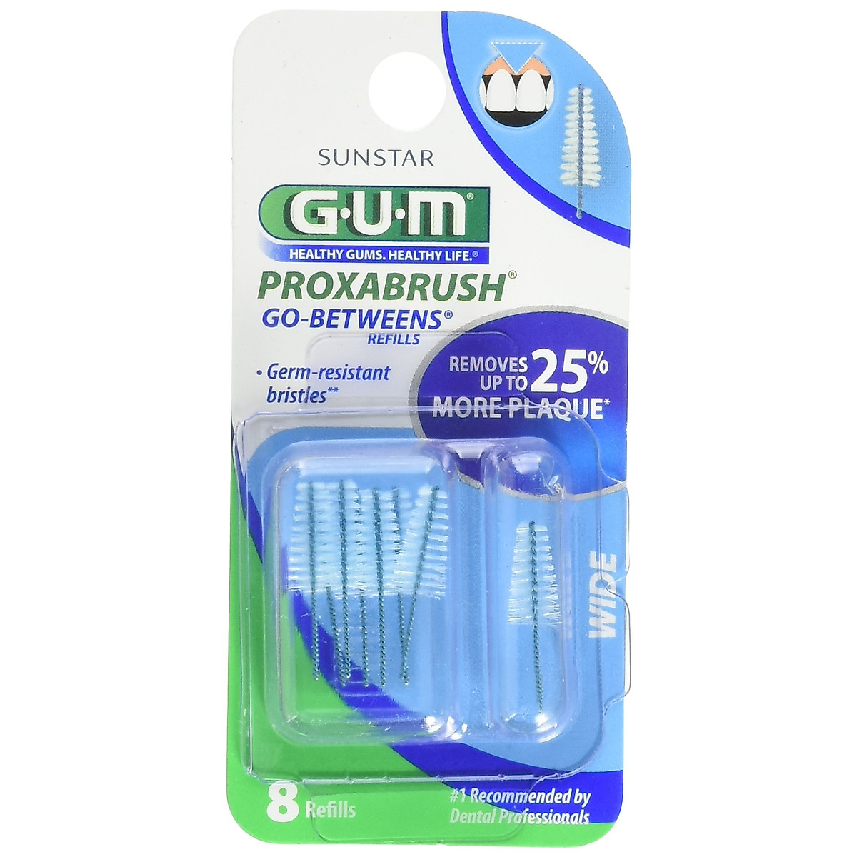 Sunstar Gum Go Betweens Proxabrush Refills, Wide, 2 Count