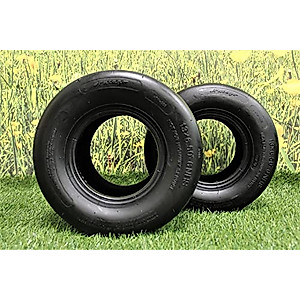 Set of Two 13X6.50-6 4 Ply Turf Tires for Lawn & Garden Mower 13X6.5-6