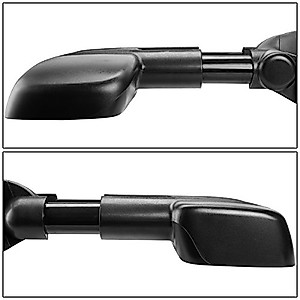 DNA Motoring TWM-001-T222-BK-R Manual Adjustment Towing Mirror Compatible With 03-06 Silverado Suburban Avalanche Tahoe Sierra Yukon, Right Side