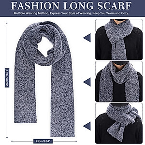 Womens Winter Warm Knit Beanie Hat Touchscreen Gloves Long Neck Scarf Set with Fleece Lined Skull Caps Gifts for Women Men