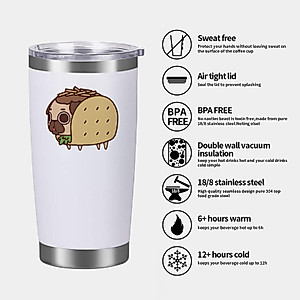 Aigang Funny Tumbler Pug Gift for Pug Lovers Friends Family Coworkers Kids Birthday Father's Day Puppy Coffee Cup 20oz Stainless Steel Travel Mug Thermal Water Bottle for Hot & Cold Drinks
