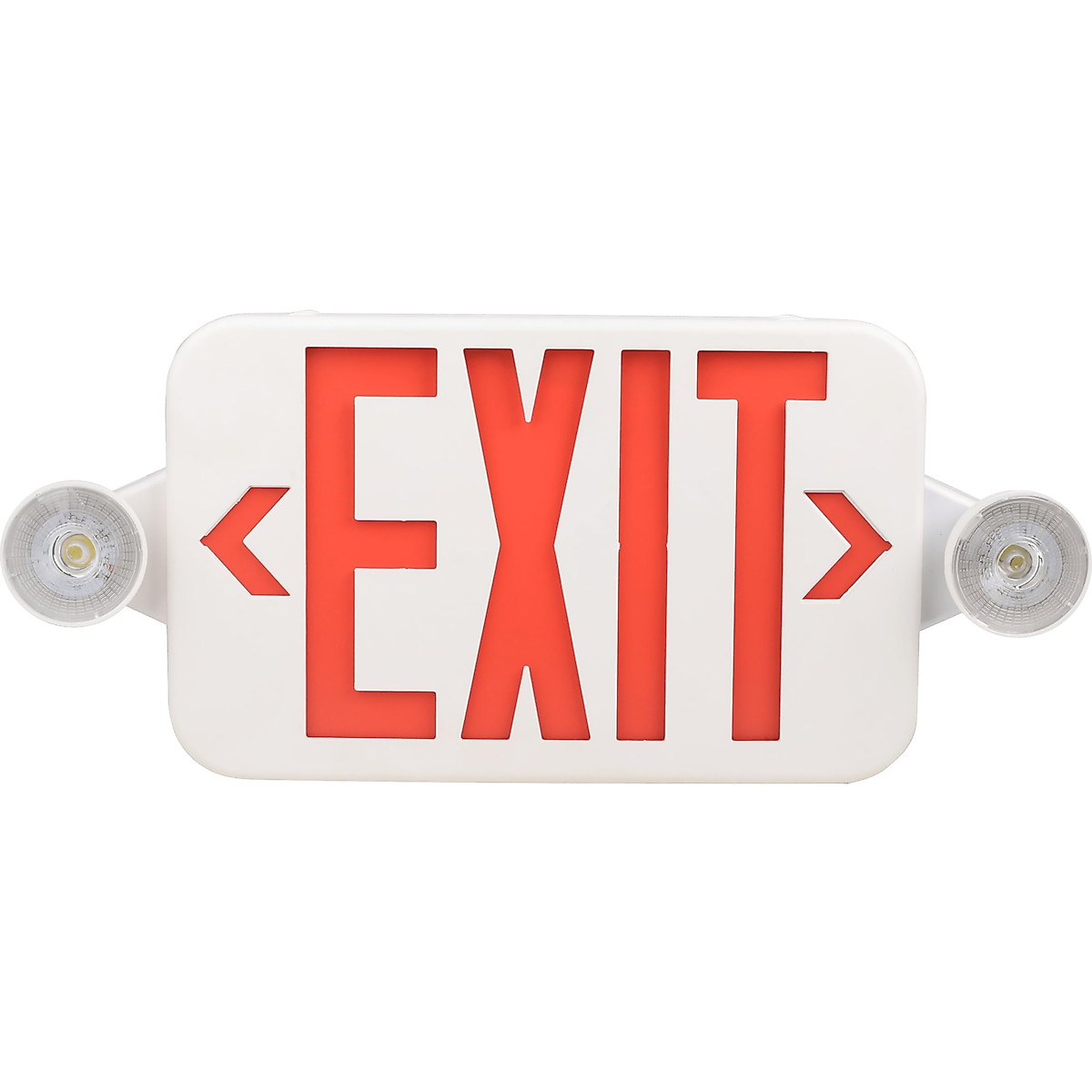 Ciata Lighting Emergency Exit Lights with Battery Backup - High Visibility Fire Exit Signs - Universal Emergency Lights for Business or Residential - Rechargeable Exit Sign Battery Included