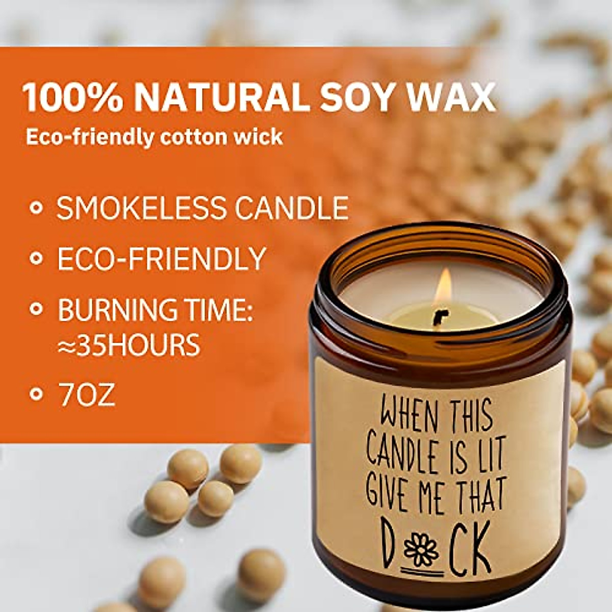 Anniversary Birthday Gifts for Him Her - Funny Gifts for Men, Boyfriend Gifts, Husband Gifts - Naughty Gifts for Girlfriend, Boyfriend, Husband, Wife - Citrus Scented Candles