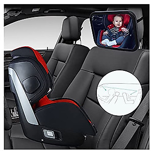 Baby Car Mirror, 2 Pack Large Safety Car Seat Mirror, Baby Car Seat Mirror for Rear Facing Infant Child with Wide Crystal Clear View, Rear View Mirror