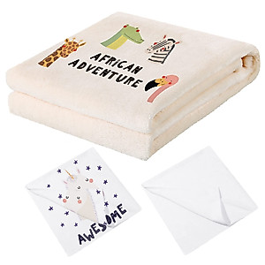 3 Pieces Sublimation Blank Baby Receiving Blanket and Soft Sublimation Blank Towels for Baby Newborn