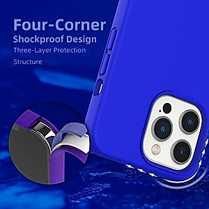 K TOMOTO Compatible with iPhone 13 Pro Max Case for Women, [Drop Protection] [Anti-Fingerprint] [Anti-Scratch] Shockproof Soft-Touch Silicone Phone Case for iPhone 13 Pro Max 6.7", Klein Blue