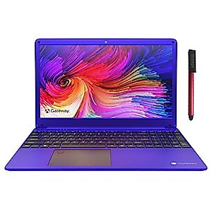 Gateway 15.6" FHD Ultra Slim Laptop Computer, Quad-Core AMD Ryzen 5 3450U up to 3.5GHz (Beat i5-8365U), 8GB DDR4 RAM, 256GB SSD, Fingerprint Scanner, HDMI, Windows 10, 64GB Flash Drive, Purple