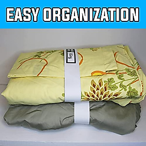 Organizer Bands - Sheet Keepers Closet Organization – Bed Sheet Organizer - 4 Bands Pack