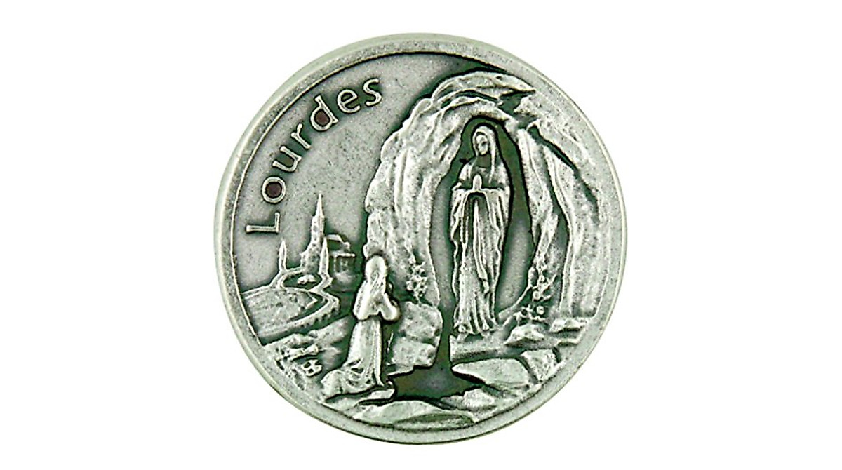Our Lady of Lourdes Pocket Token - Faithful Devotional from Italy