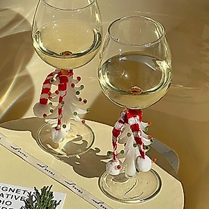 Ywmsfl 3D Drinking Glass Cup With Christmas Tree Figurine Inside Stemless Glass For Wine Water Milk Goblet-Drinking Glass Cup