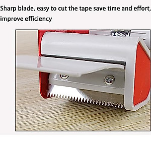 ROSEUP Packing Tape Dispenser Gun with 2 Rolls Clear Tape, 2 Inch Tape Gun Dispenser with 2 Inch Carton Packing Tape, Lightweight Industrial Side Loading Tape Dispenser, Red