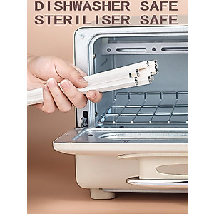 HuaLan 5 Pairs Fiberglass Chopsticks, Reusable Chopsticks Dishwasher Safe, Lightweight Chop Sticks,Japanese Chinese Chopsticks Sets,Non-Slip, 9 1/2 inches,Ivory White