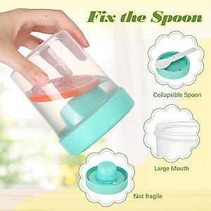 Sliner 12 Pcs 19 oz Plastic Overnight Oats Containers with Lids and Spoons Leakproof Plastic Containers Large Capacity Portable Overnight Oats Jars Oatmeal Cups for Yogurt Salad Cereal Food Storage