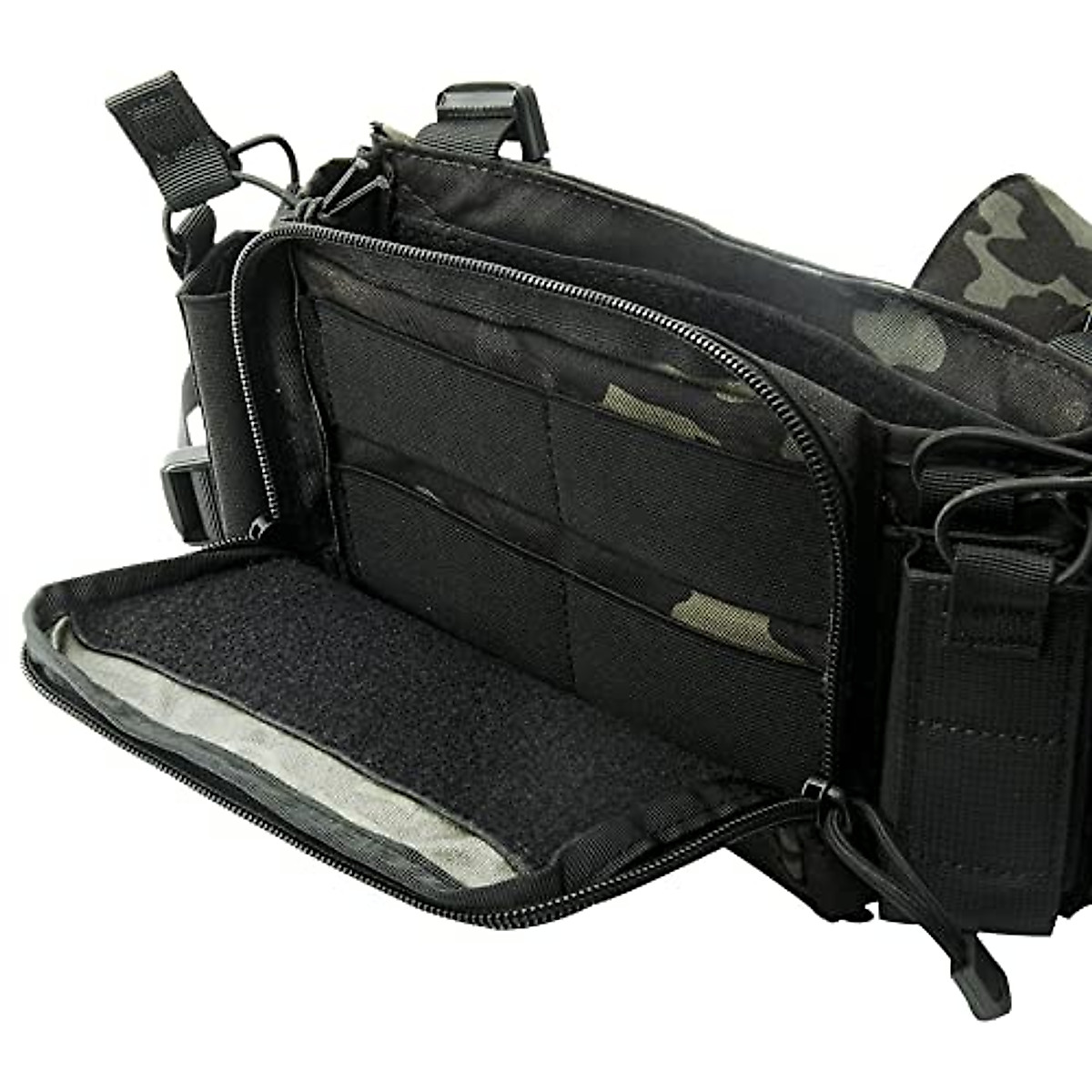 Roseboon Tactical Vest Outdoor Chest Rig Ultra-Light Breathable Combat Training Vest Adjustable for Adult Modular Chest Rig