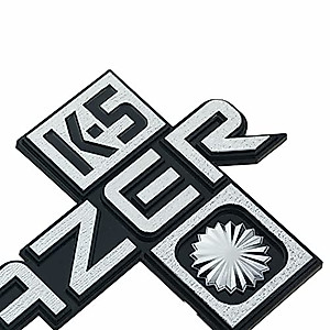 Set of 2 K5 Blazer Front Fender Emblem 3D Logo Badge Replacement for 1981-1987 Blazer Truck Models 14051844 (Silver Black)
