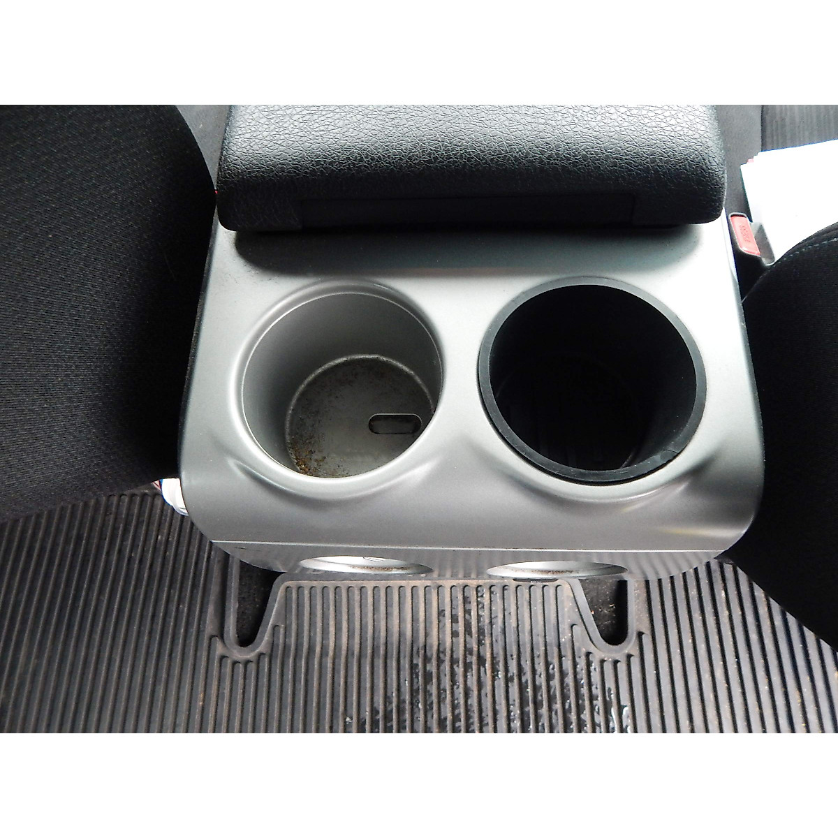 Red Hound Auto Rear Center Console Cup Holder Insert 2009-2014 Compatible with Ford F150 Rubber Right Side Liner