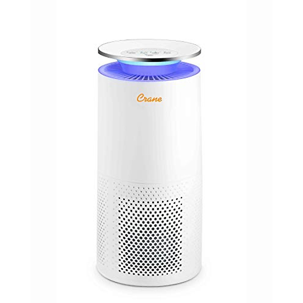Crane Air Purifier with True HEPA Filter, Germicidal UV Light, 500 Sq Feet Coverage, Timer Function, Sleep Mode, Built in Air Quality Monititor, EE-5069,Blue and White,10.25 Pound