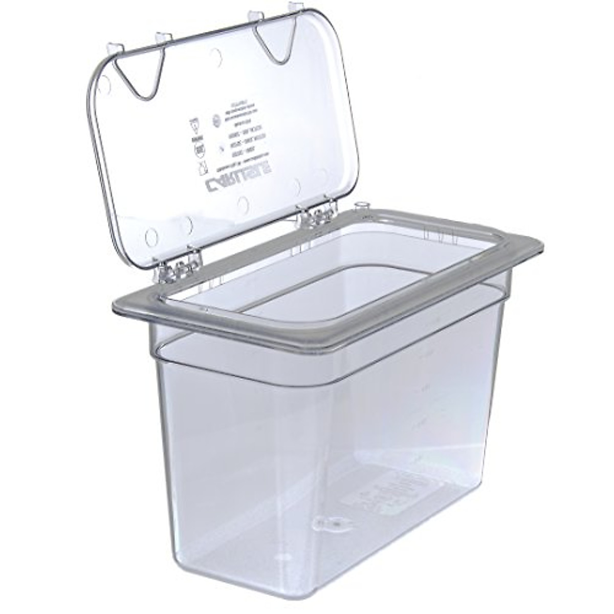 Carlisle FoodService Products Plastic Food Pan 1/3 Size 8 Inches Deep Clear