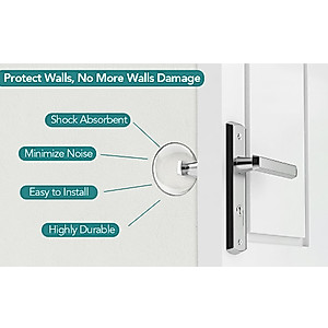 6PCS Clear Self Adhesive Rubber Door Knob Wall Shield Door Stopper, Silicone Cushion Guard for Door Handle Bumper, Wall Protection Solution Fridge Door Stopper and Stopper for Wall