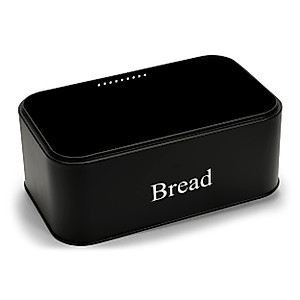 Simpli-Magic 79416 Bread Box Modern Farmhouse Design, Black, Standard