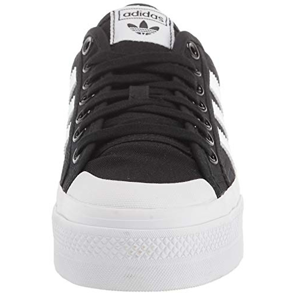 adidas Originals Women's Nizza Platform, Black/White/White, 7.5