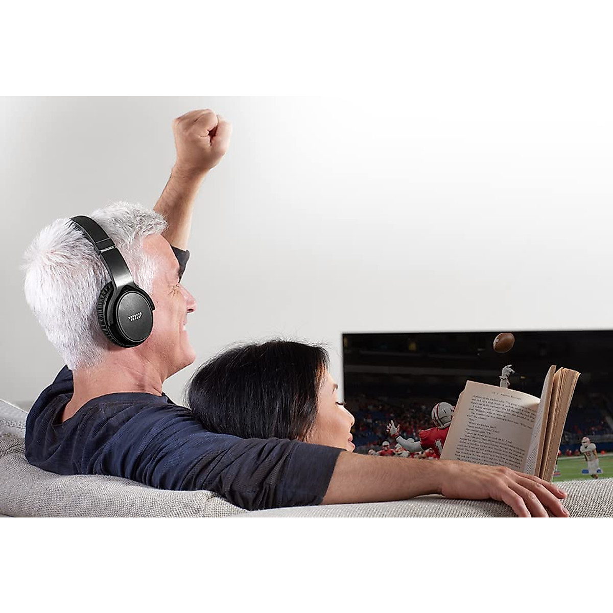 Sharper Image TV Wireless Headphones - Black