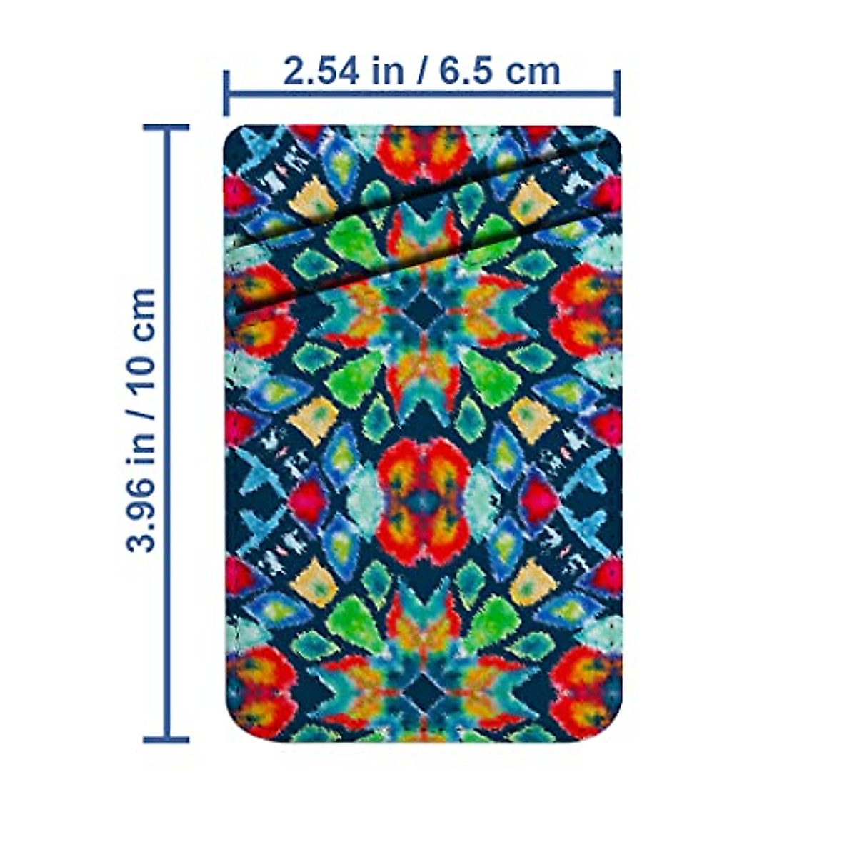 Diascia Pack of 2 - Cellphone Stick on Leather Cardholder ( Ethnic Boho Ornament Pattern Pattern ) ID Credit Card Pouch Wallet Pocket Sleeve